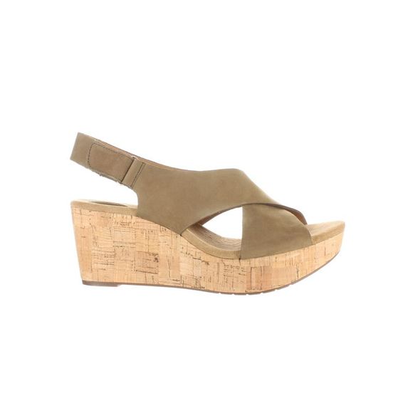 Clarks | Shoes | Clarks Womens Caslynn Shae Khaki Slingbacks Size 2 ...